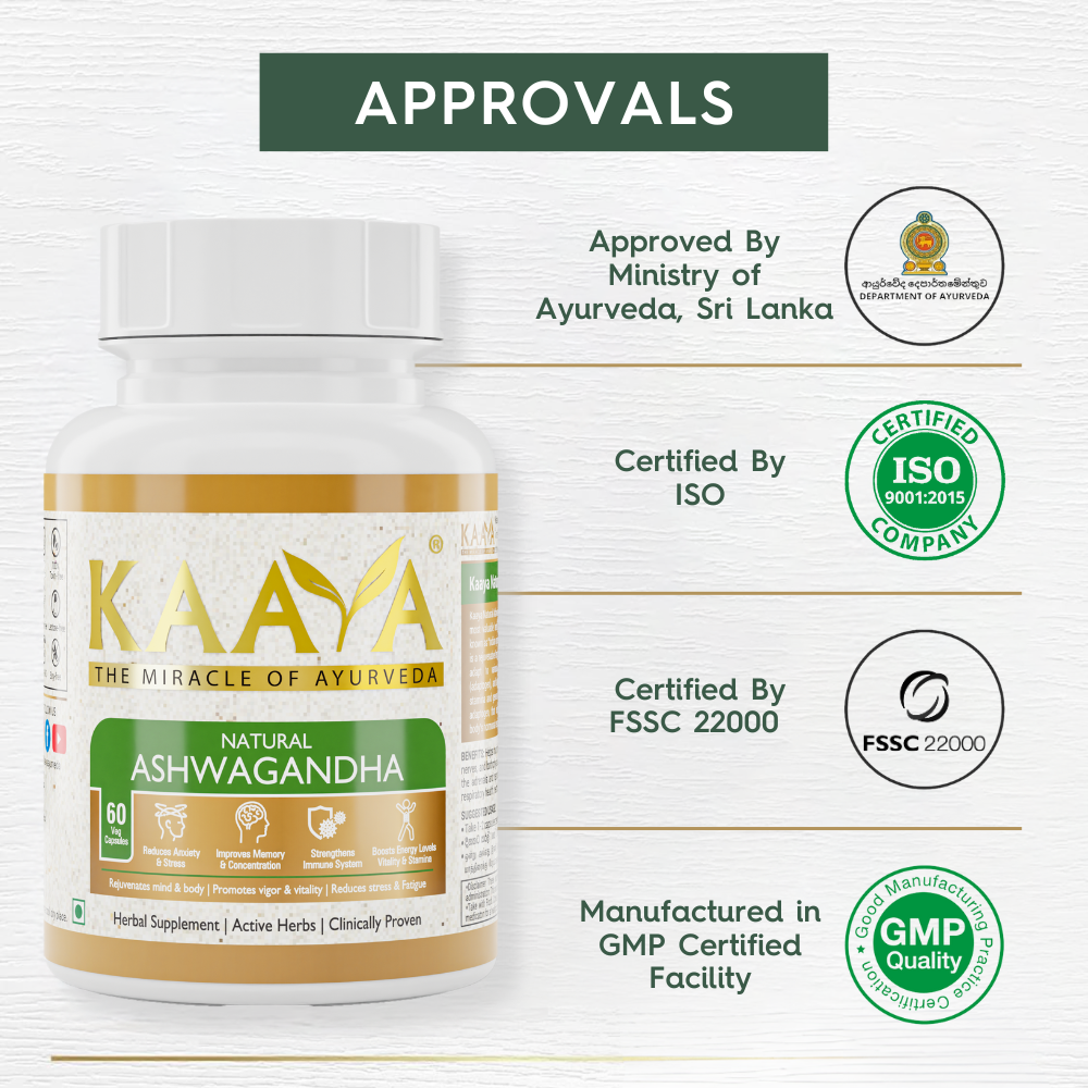 Natural Ashwagandha Capsules for Extra Strength & Performance - 60 Caps ...
