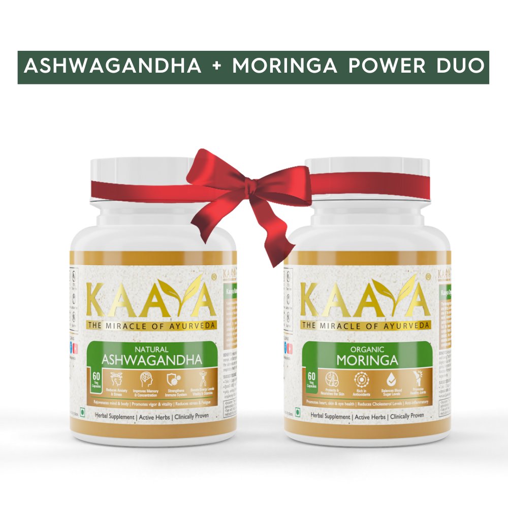 Natural Ashwagandha Capsules + Natural Moringa Capsules (Combo) – Kaaya ...